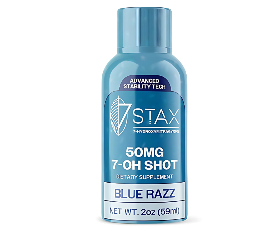 7Stax 7-OH Shot – 2oz | 50mg Total | Blue Razz or Wild Berry Flavor ...